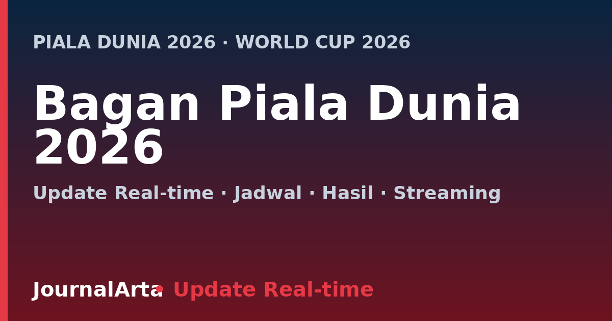 Bagan Piala Dunia 2026 Terupdate: Jadwal, Hasil & Bracket Lengkap